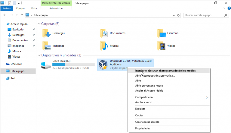 Cómo instalar Guest Additions en Windows10 - InformáticoAlRescate