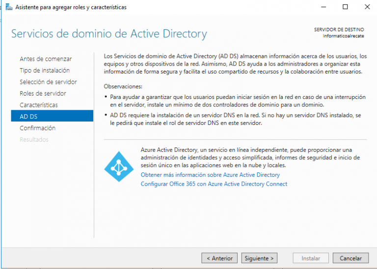 Cómo instalar y configurar Active Directory en WS2016 ...