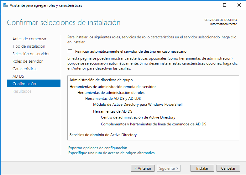 Cómo instalar y configurar Active Directory en WS2016 ...